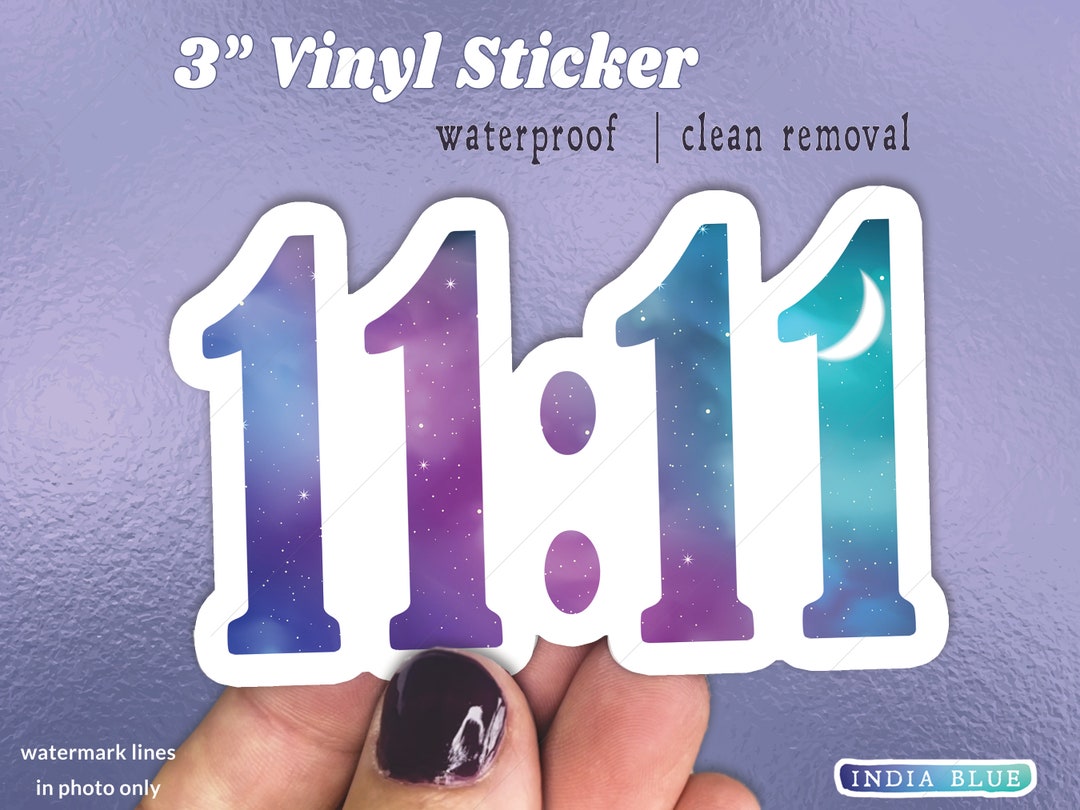 11:11 Vinyl Sticker, Angel Number Phone Case Sticker, Metaphysical ...