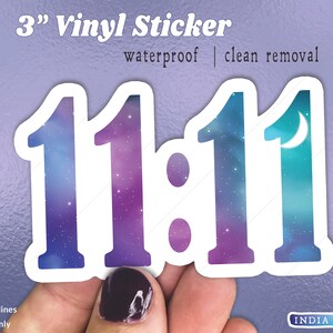 11:11 Vinyl Sticker, Angel Number Phone Case Sticker, Metaphysical ...