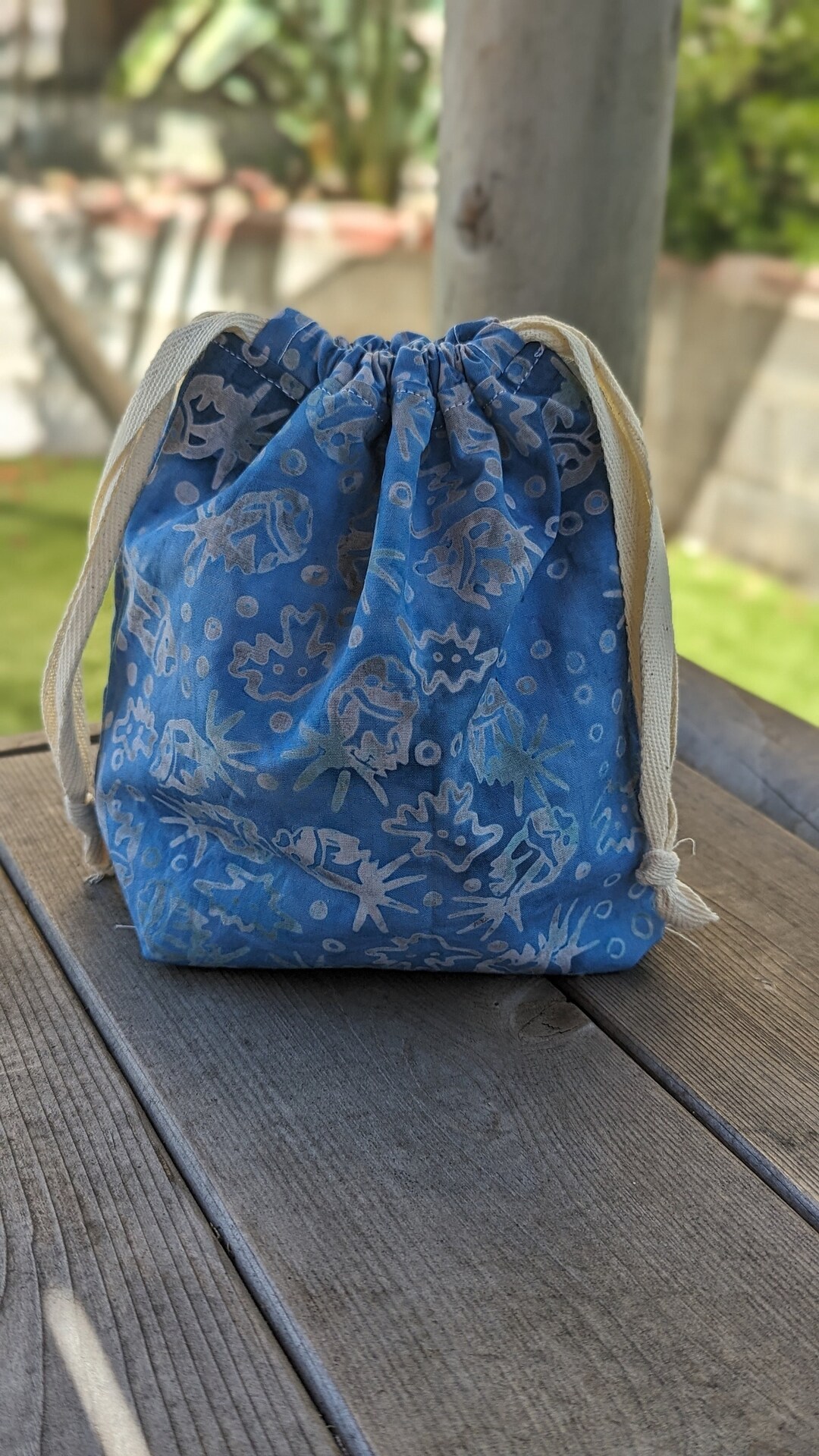 Blue Batik Ocean Project Bags - Etsy