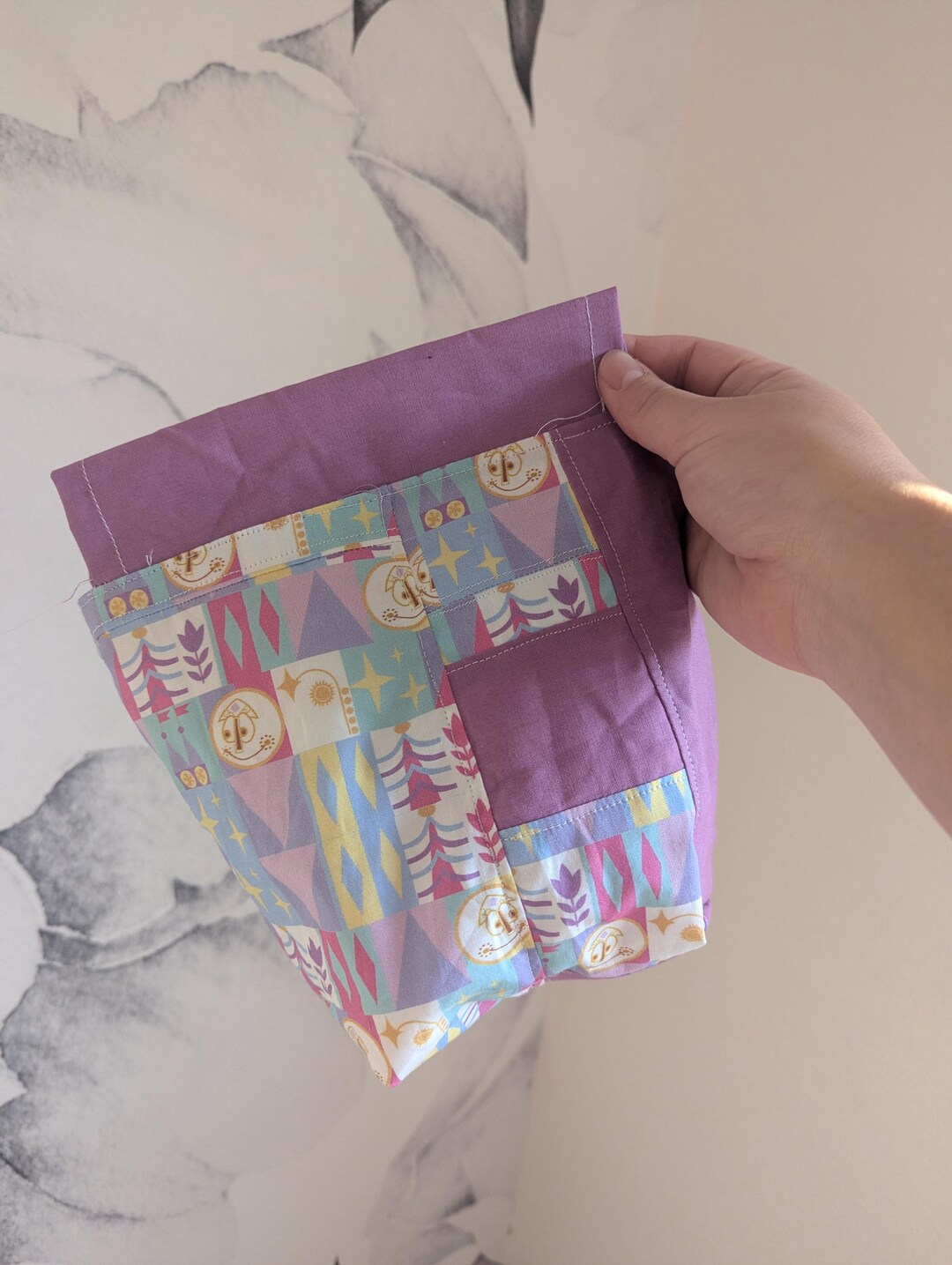 Patchwork Small World Project Bag | Scrap Dash - Etsy