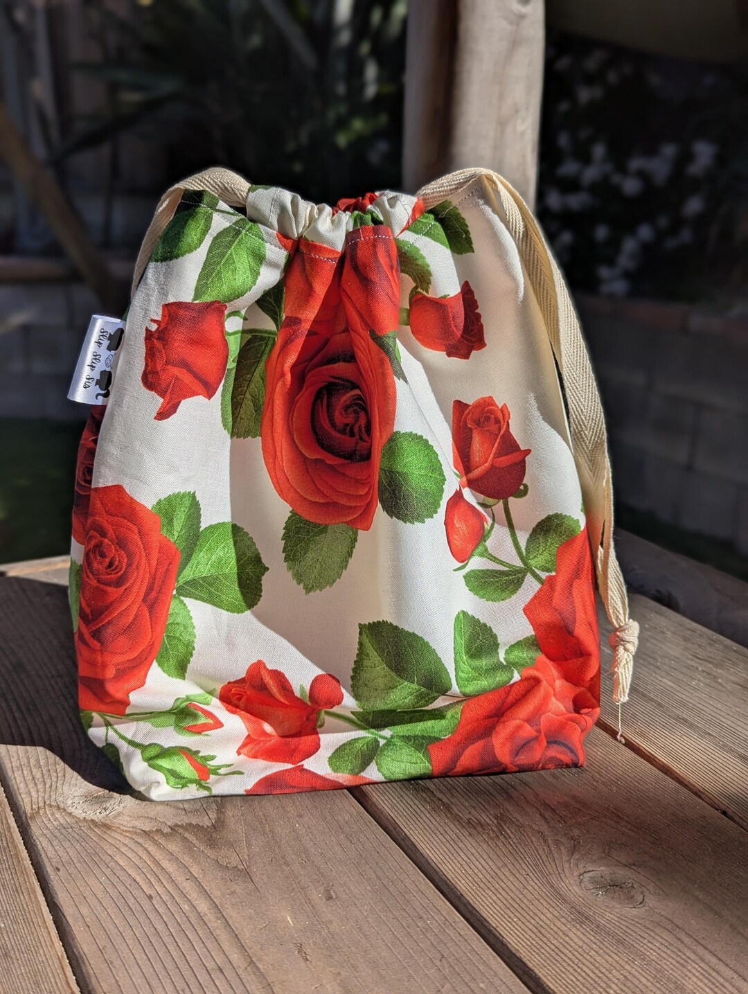 Red Roses Project Bag | Valentine's Day - Etsy