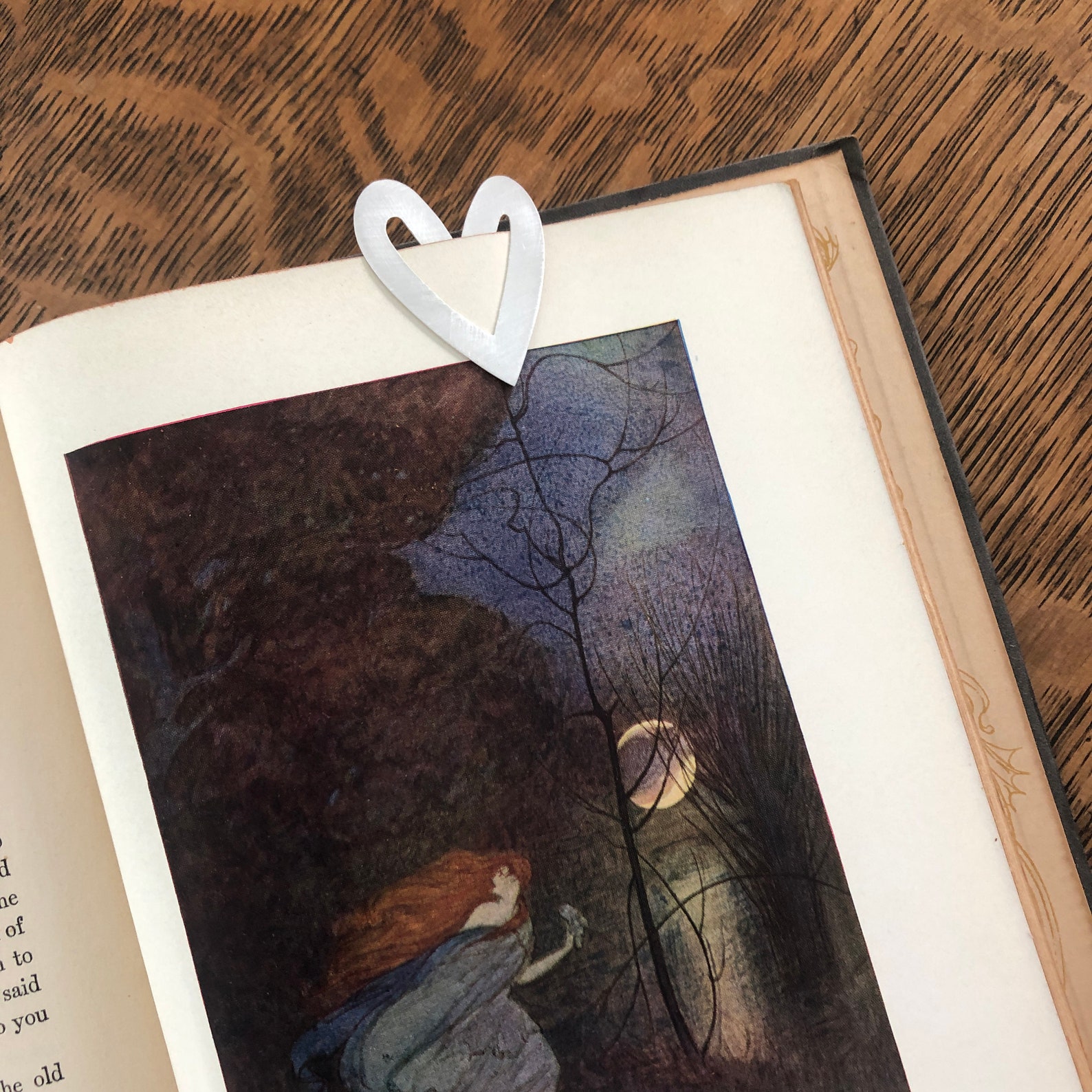 Sterling Silver Heart Love Bookmark Bookworm Book Lover Book Mark - Etsy