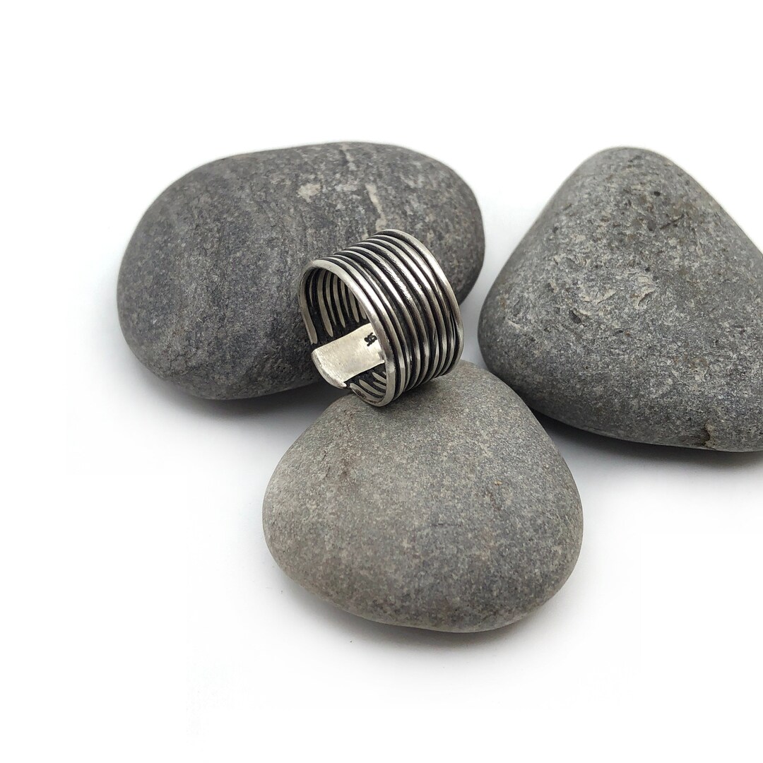 Ring Multi Band Wire Wrapped Wrap Around Sterling Silver Wrap - Etsy