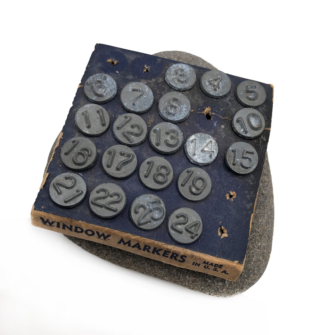20 Vintage Acro Numbering Tacks Window Screen Markers Hold-tite 1940's ...