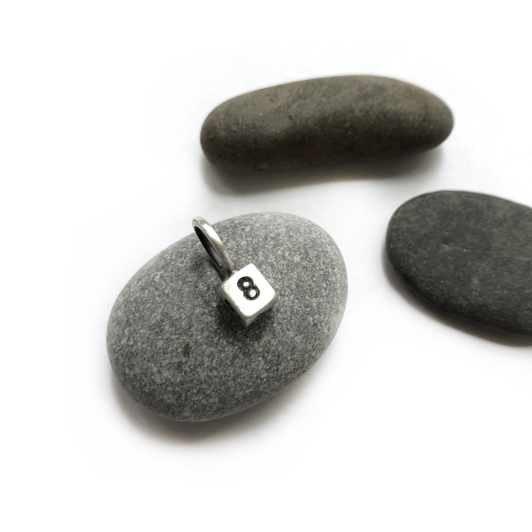 8645 Sterling Silver Handmade Cube Charm Pendant Customizable - Etsy