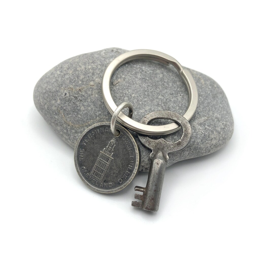 Cleveland Terminal Tower Vintage Token Key Keyring Observation Porch ...