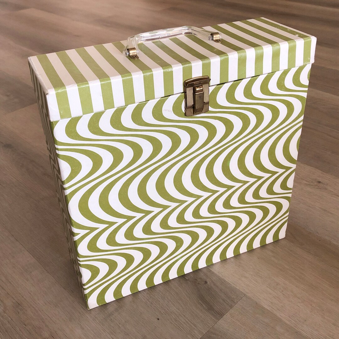 1960s LP 33RPM Record Carrying Case Storage Travel Box Psychedelic ...