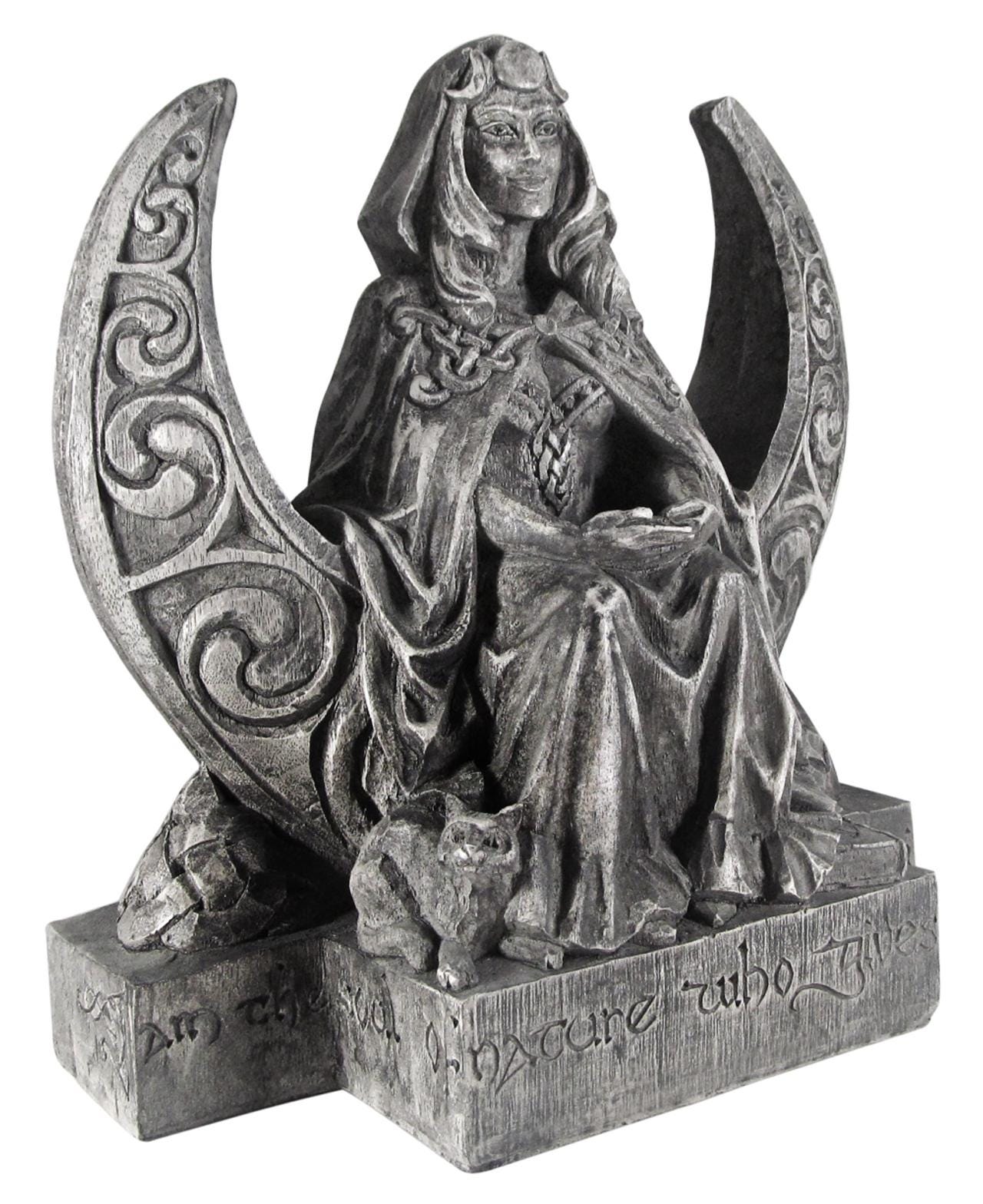 Moon Goddess Statue | Lunar Deity Sculpture | Pagan | Spiritual Home ...