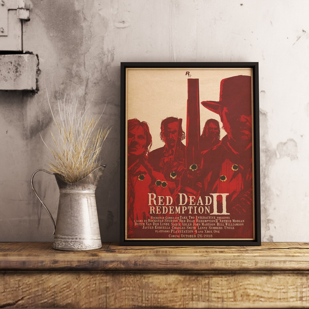 RDR 2 Poster, Arthur Morgan Wall Art, Retro Wall Decor, Kraft Paper ...