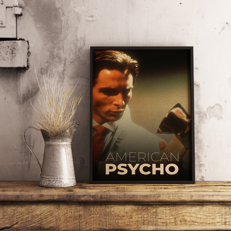 American Psycho Movie Poster: Patrick Bateman Kraft Paper Print - Etsy