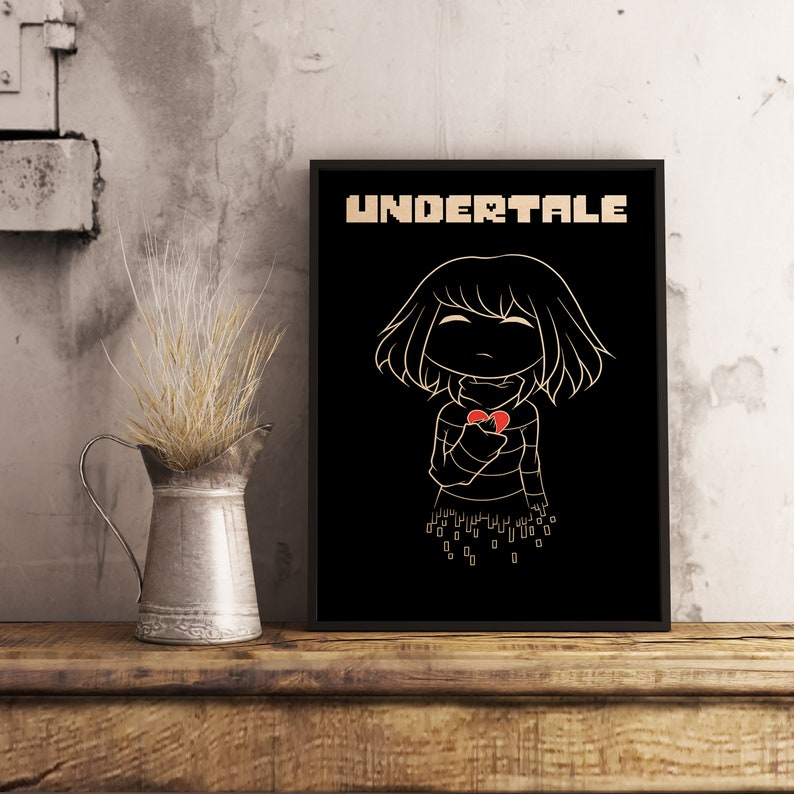 Undertale Poster: Retro Video Game Art, Kraft Paper Print - Etsy