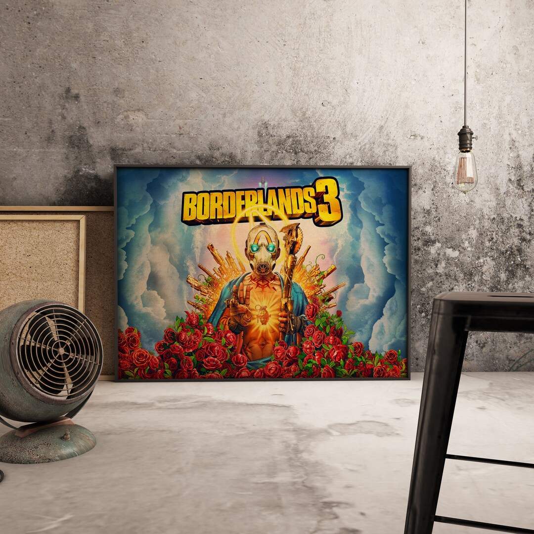 Borderlands Game Poster, Video Game Wall Art, Pandora Planet Landscape ...