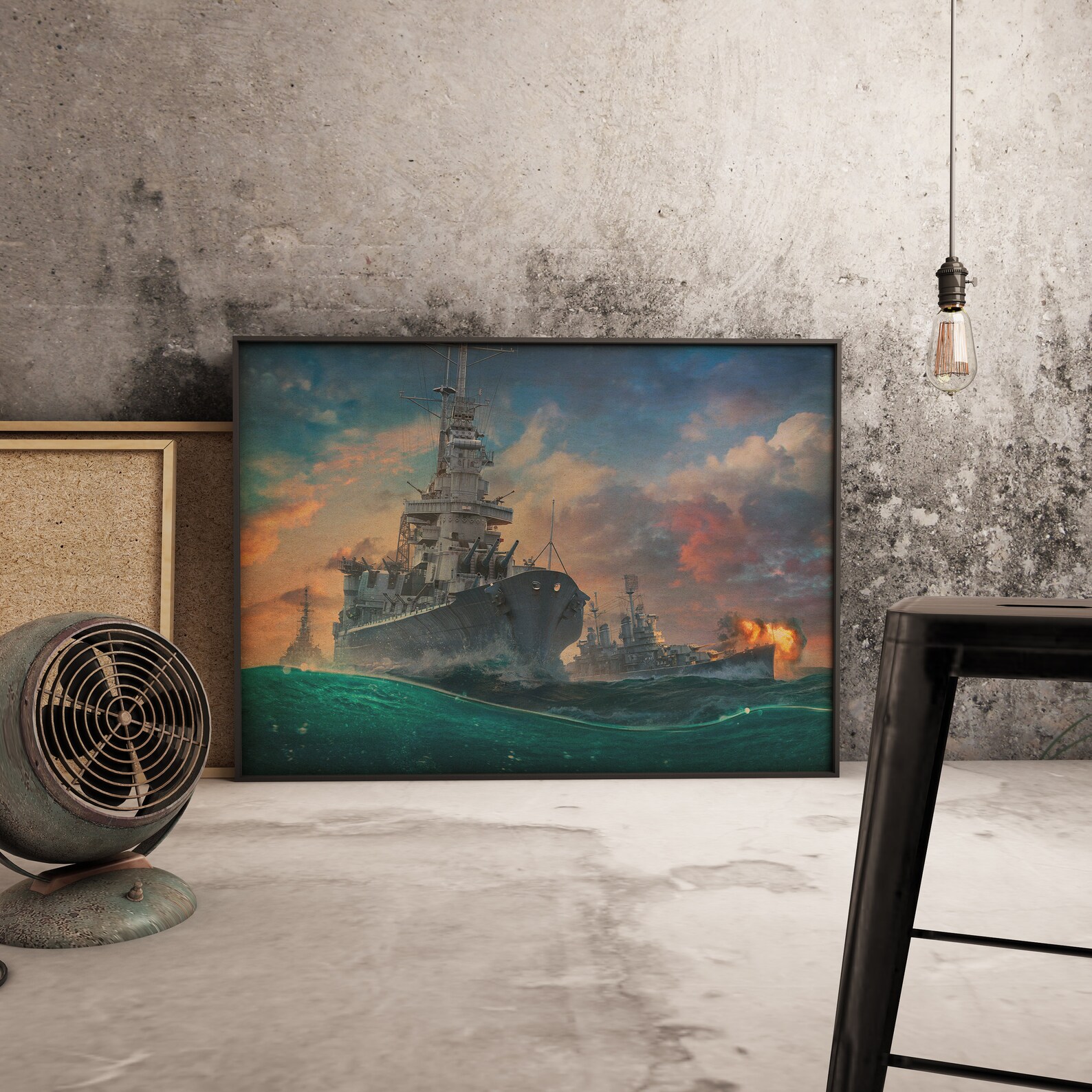 World of Warships Poster, Warship Wall Art, Kraft Paper Print, Gamer ...