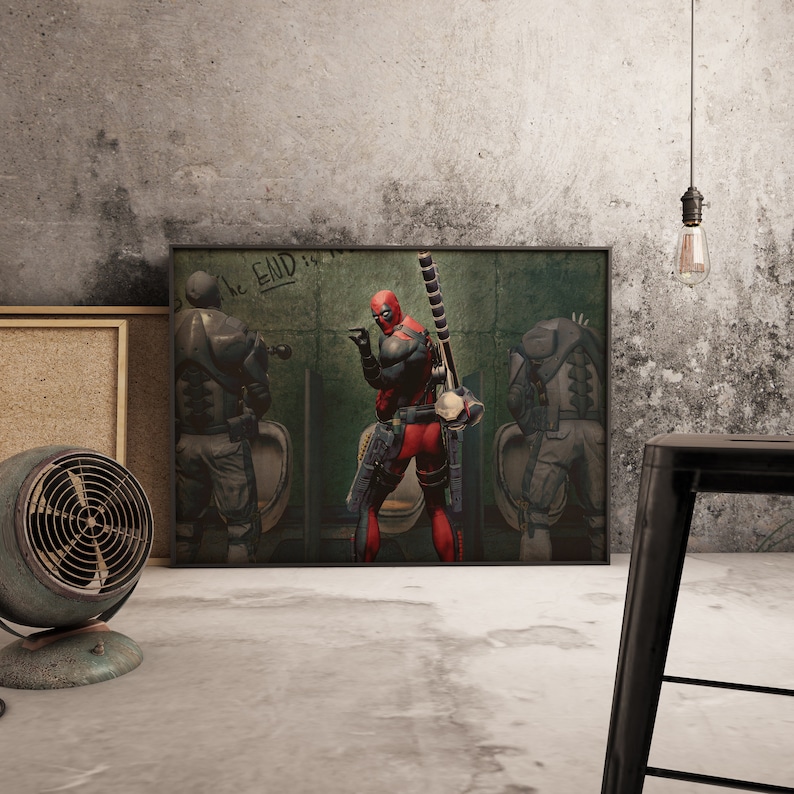 Deadpool Movie Poster: Retro Comic Book Art Print, Kraft Paper - Etsy