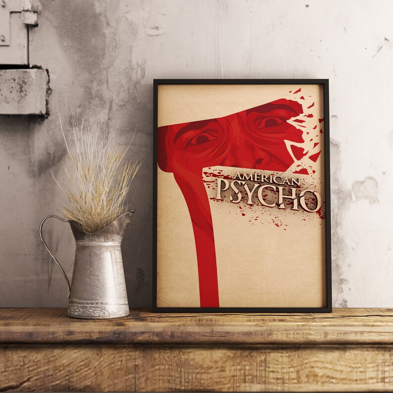 American Psycho Movie Poster: Patrick Bateman Kraft Paper Print - Etsy