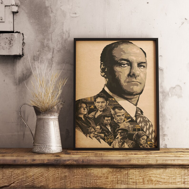 The Sopranos Poster Iconic TV Series Art Print, High Quality Kraft ...