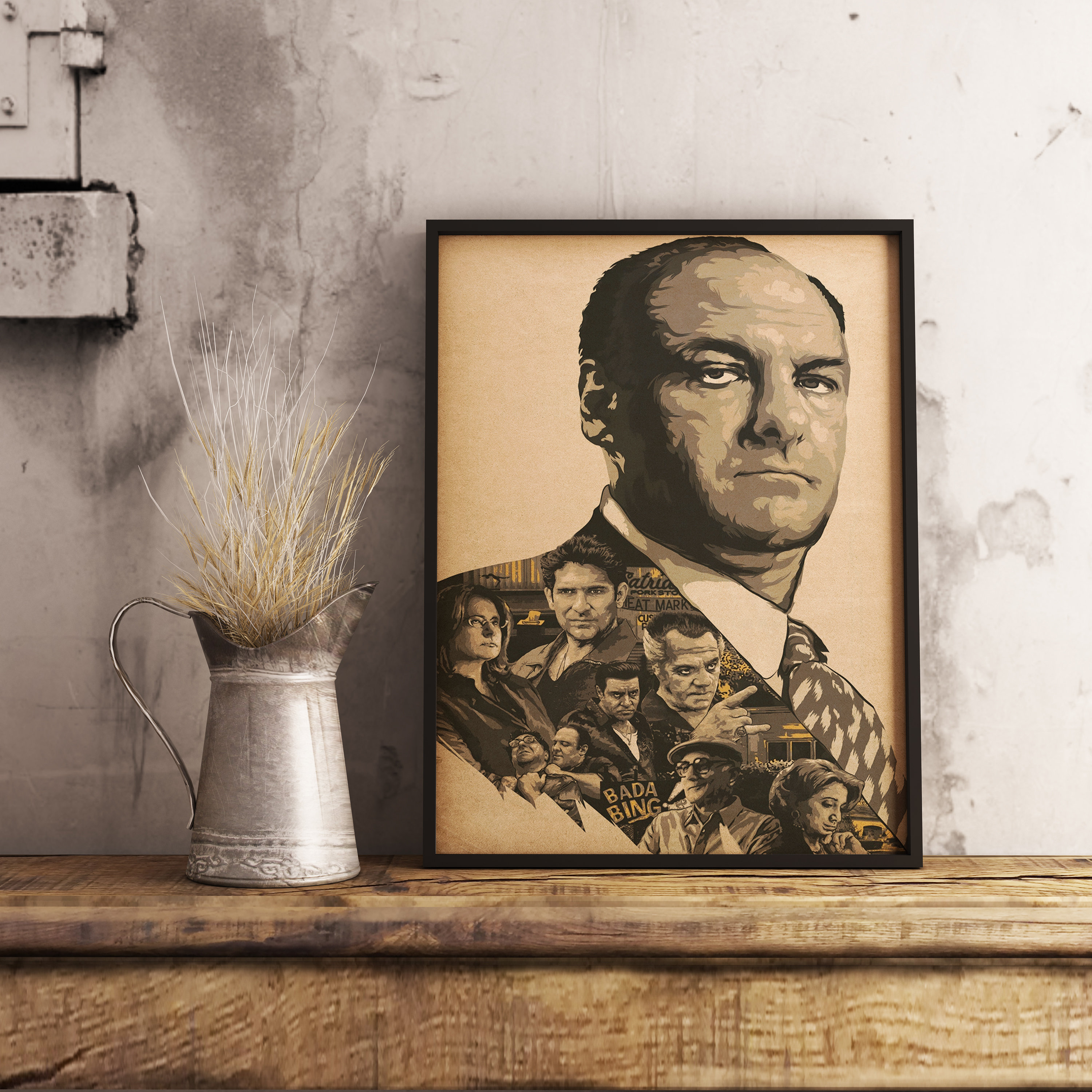 The Sopranos Poster Iconic TV Series Art Print, High Quality Kraft ...