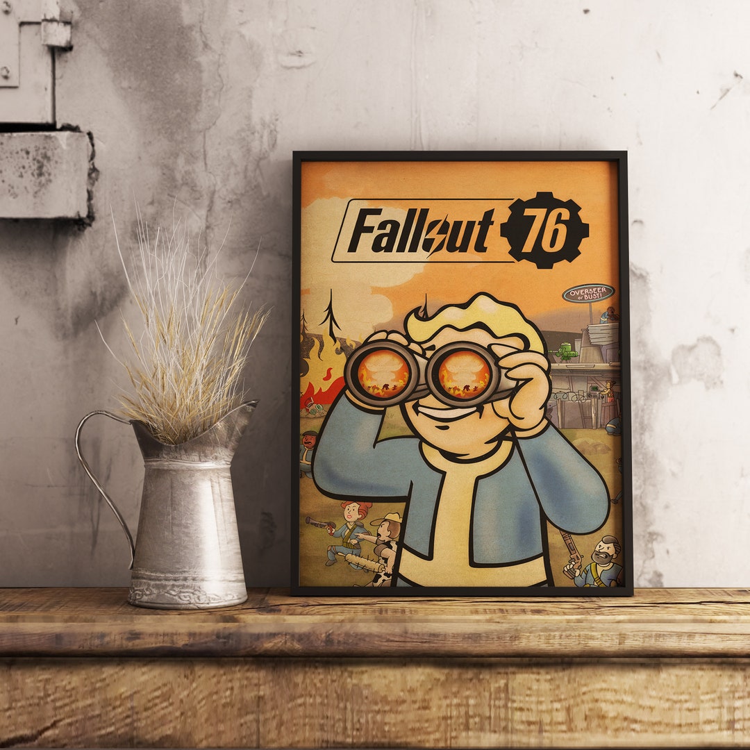 Fallout 76 Poster, Retro Video Game Art, Print on Kraft Paper, Post ...
