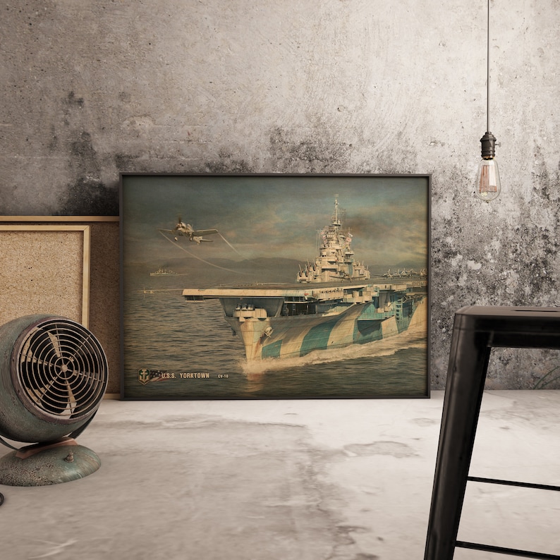 World of Warships Poster, Warship Wall Art, Kraft Paper Print, Gamer ...