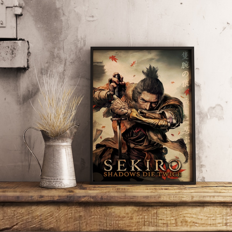 Sekiro Shadows Die Twice Poster: Kraft Paper Gamer Wall Art - Etsy