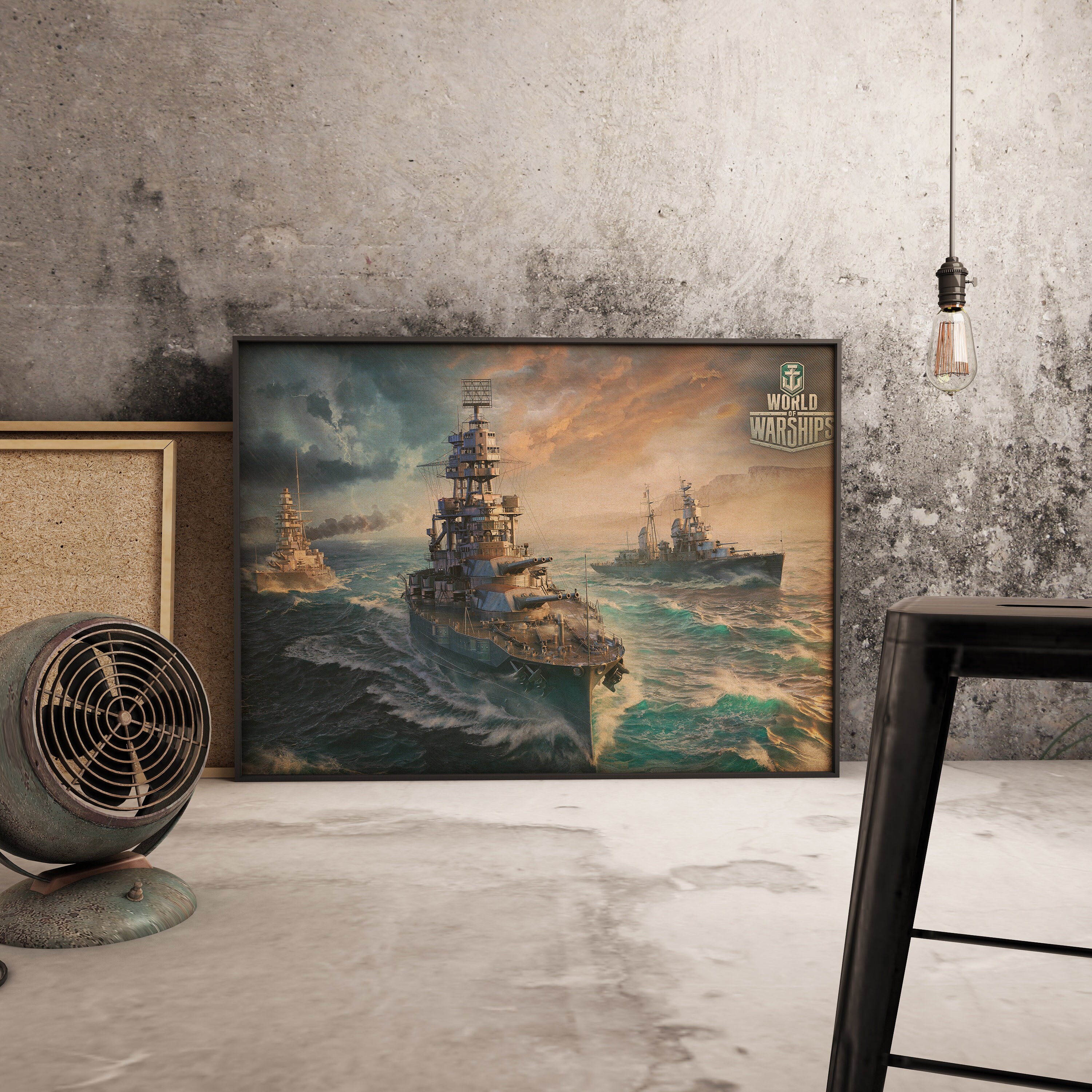 World of Warships Poster, Warship Wall Art, Kraft Paper Print, Gamer ...
