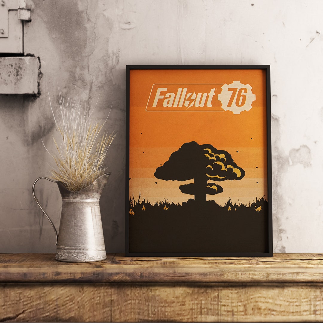 Fallout 76 Game Poster, Retro Game Wall Art, Post Apocalyptic Gaming ...