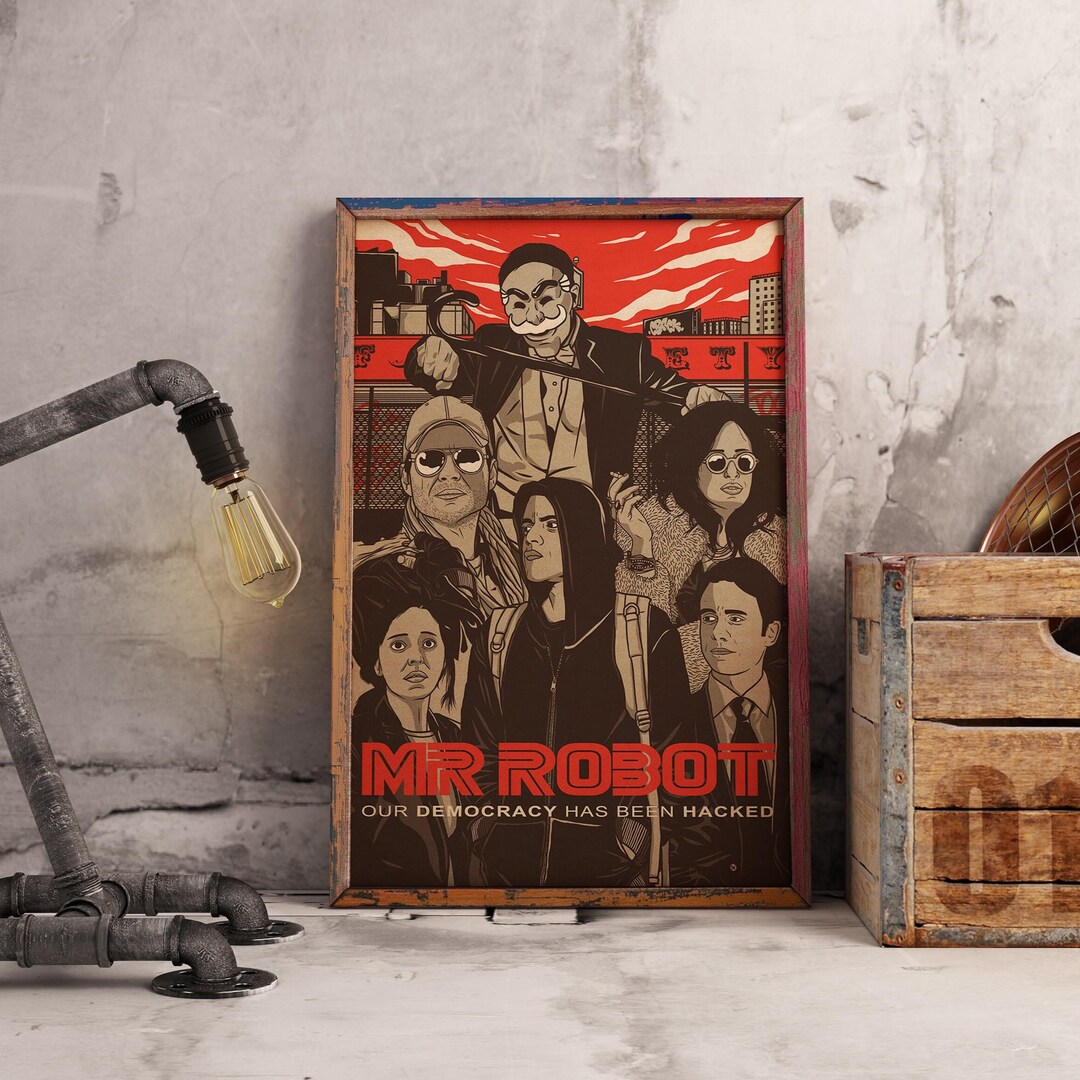 Mr. Robot Kraft Paper TV Show Poster: Elliot Alderson Art - Etsy