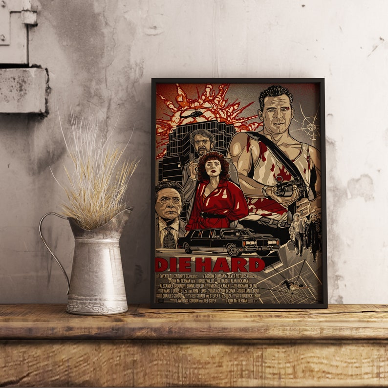 Die Hard Movie Poster: Nakatomi Plaza Kraft Paper Print - Etsy
