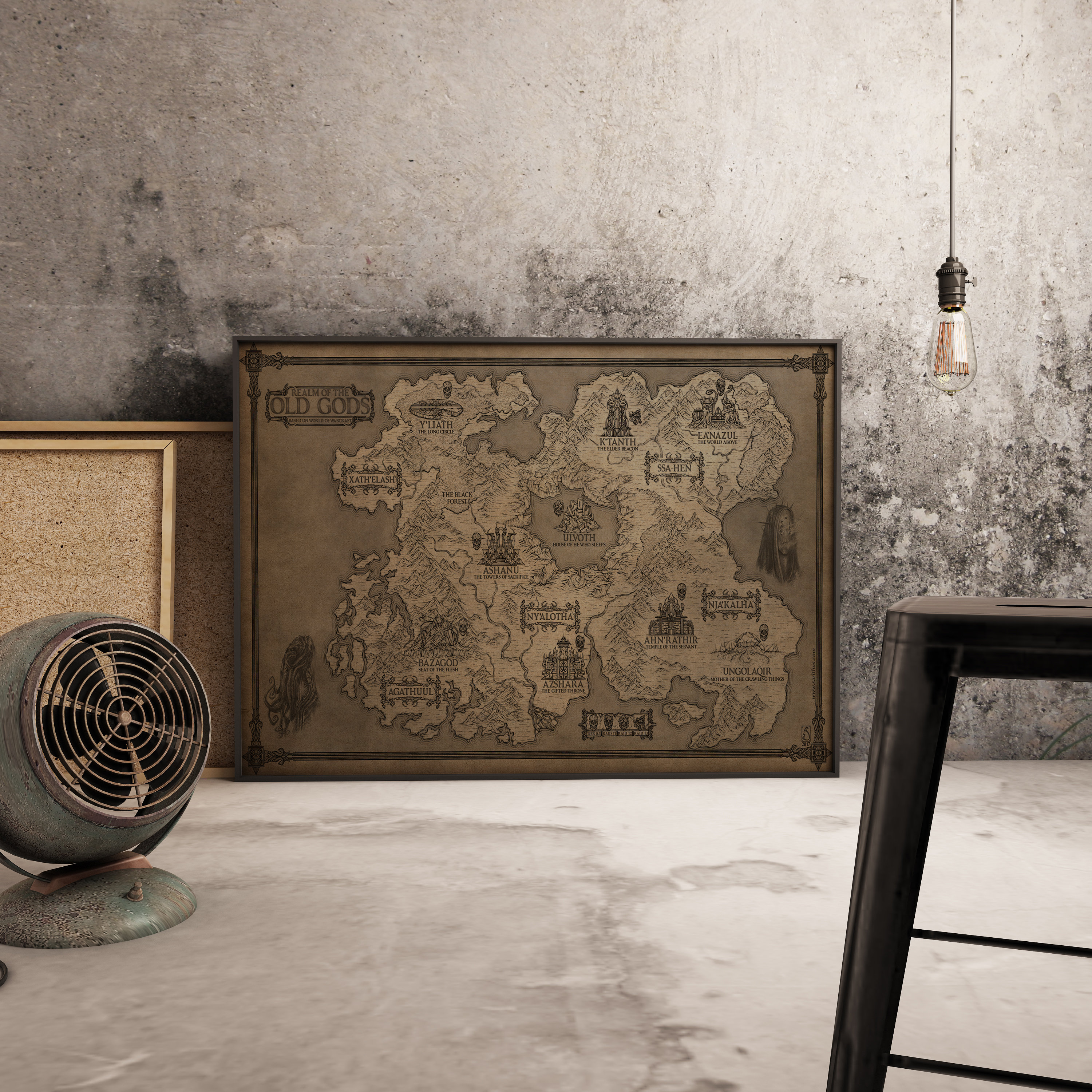 World of Warcraft Poster, Azeroth Wall Art, Legendary Characters ...