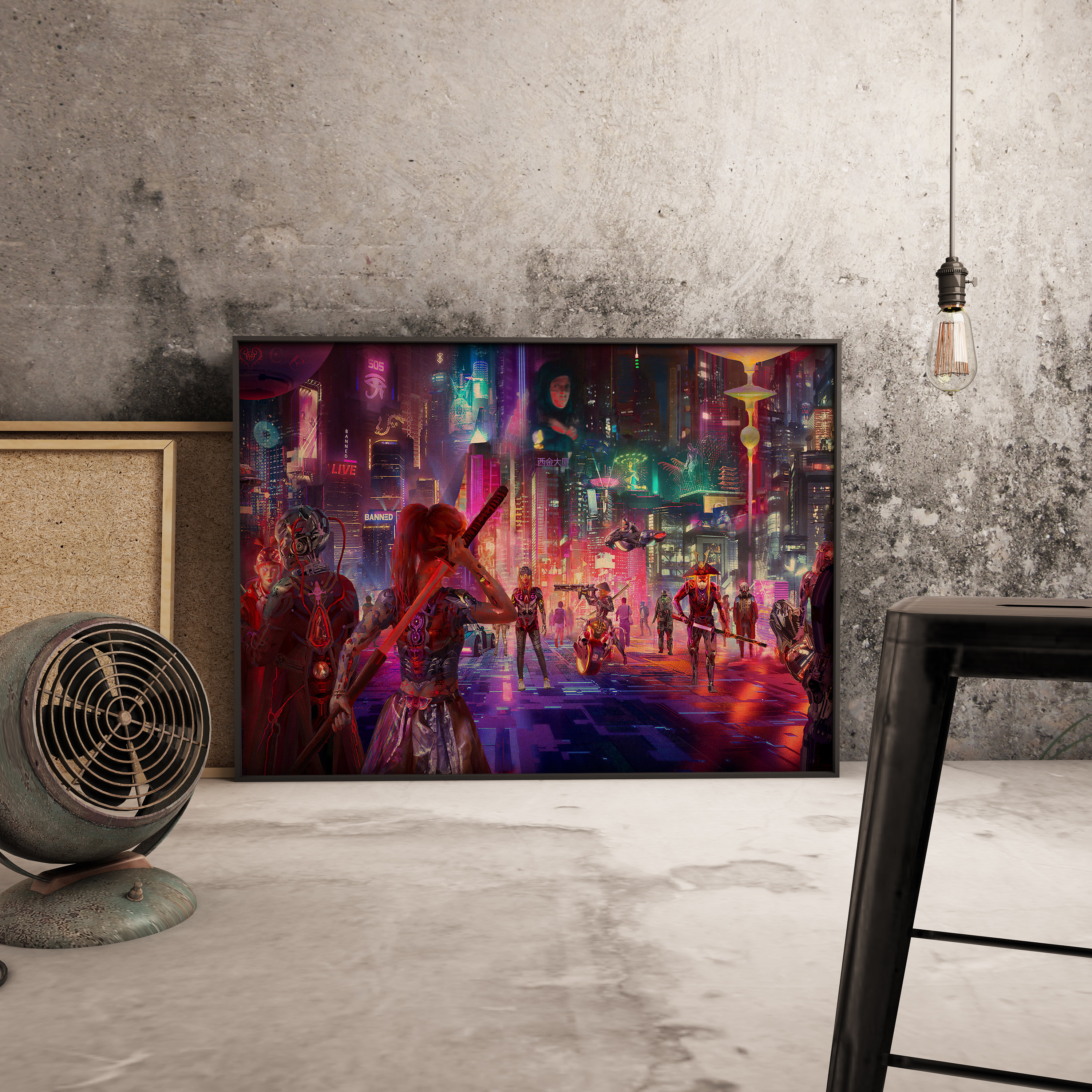 Cyberpunk 2077 Poster, Night City Wall Art, Futuristic Sci-fi Video ...