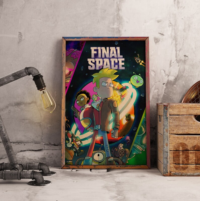 Final Space Poster, Animated Sci-fi Series Print, Space Adventure Wall ...