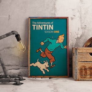Tintin Poster: Explorers on the Moon, Vintage Comic Art Print - Etsy