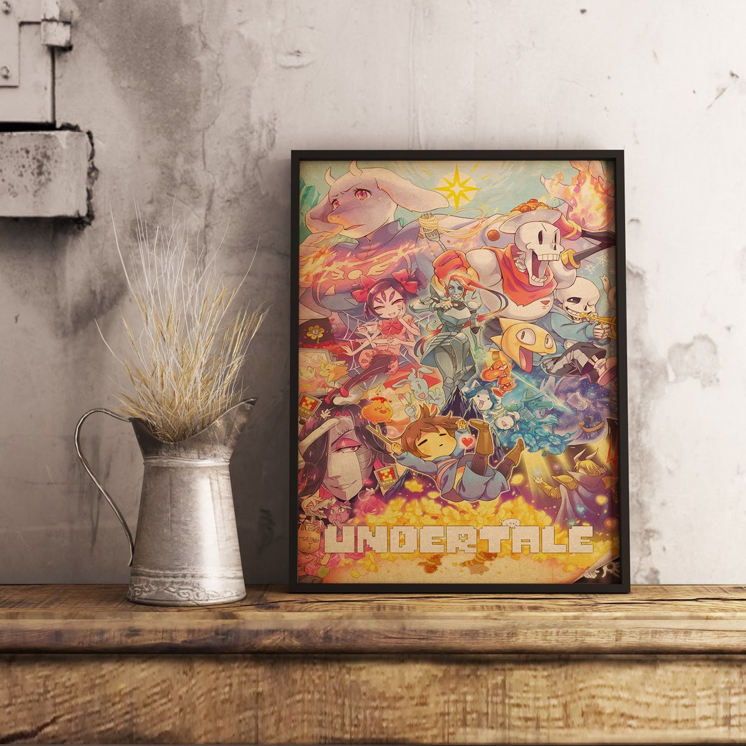 Undertale Poster: Retro Video Game Art, Kraft Paper Print - Etsy