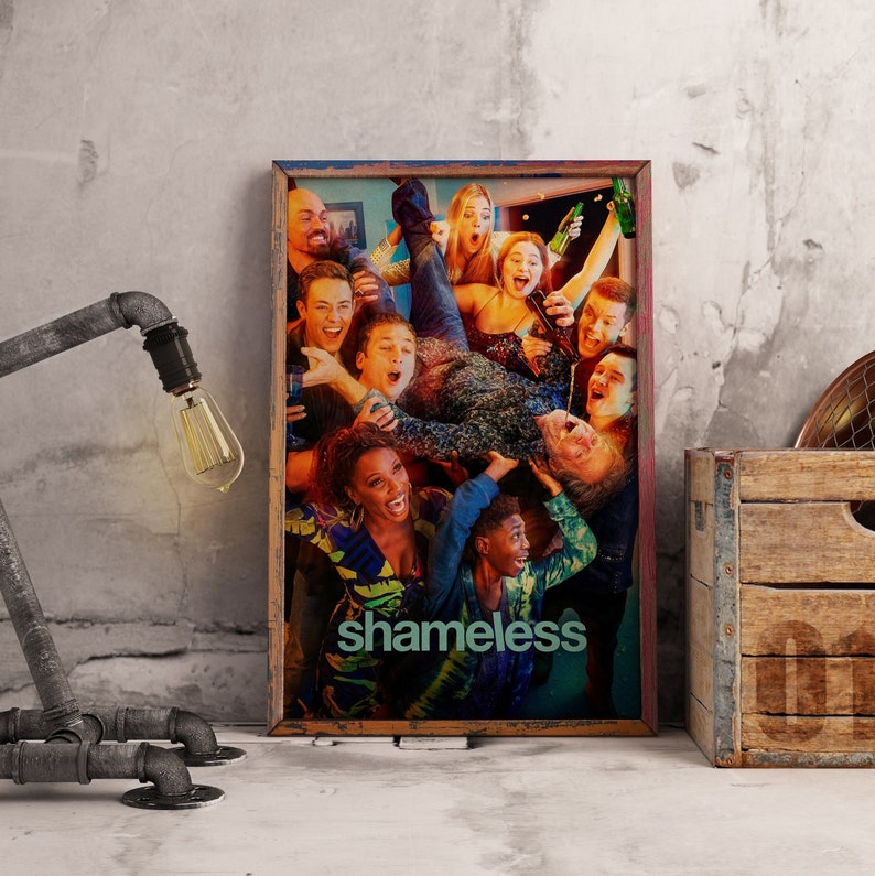 Shameless TV Show Poster, Gallagher Family Print on Kraft Paper, Comedy ...