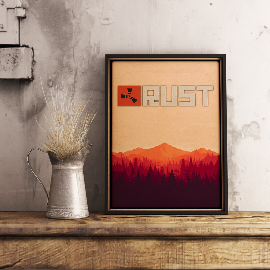 Rust Game Poster, Survival Wall Art, Kraft Paper Print, Rustic Wall ...