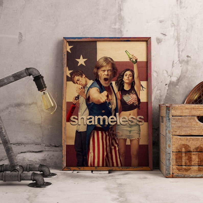 Shameless TV Show Poster, Gallagher Family Print on Kraft Paper, Comedy ...