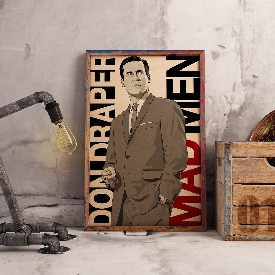 Mad Men Poster: Don Draper Kraft Paper Print, Retro TV Show Art - Etsy