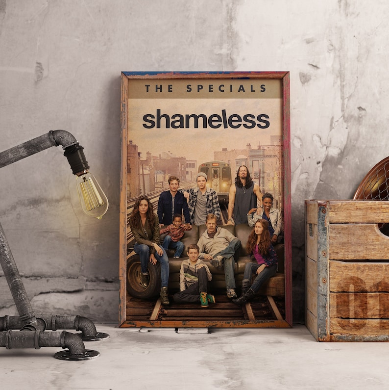 Shameless TV Show Poster, Gallagher Family Print on Kraft Paper, Comedy ...