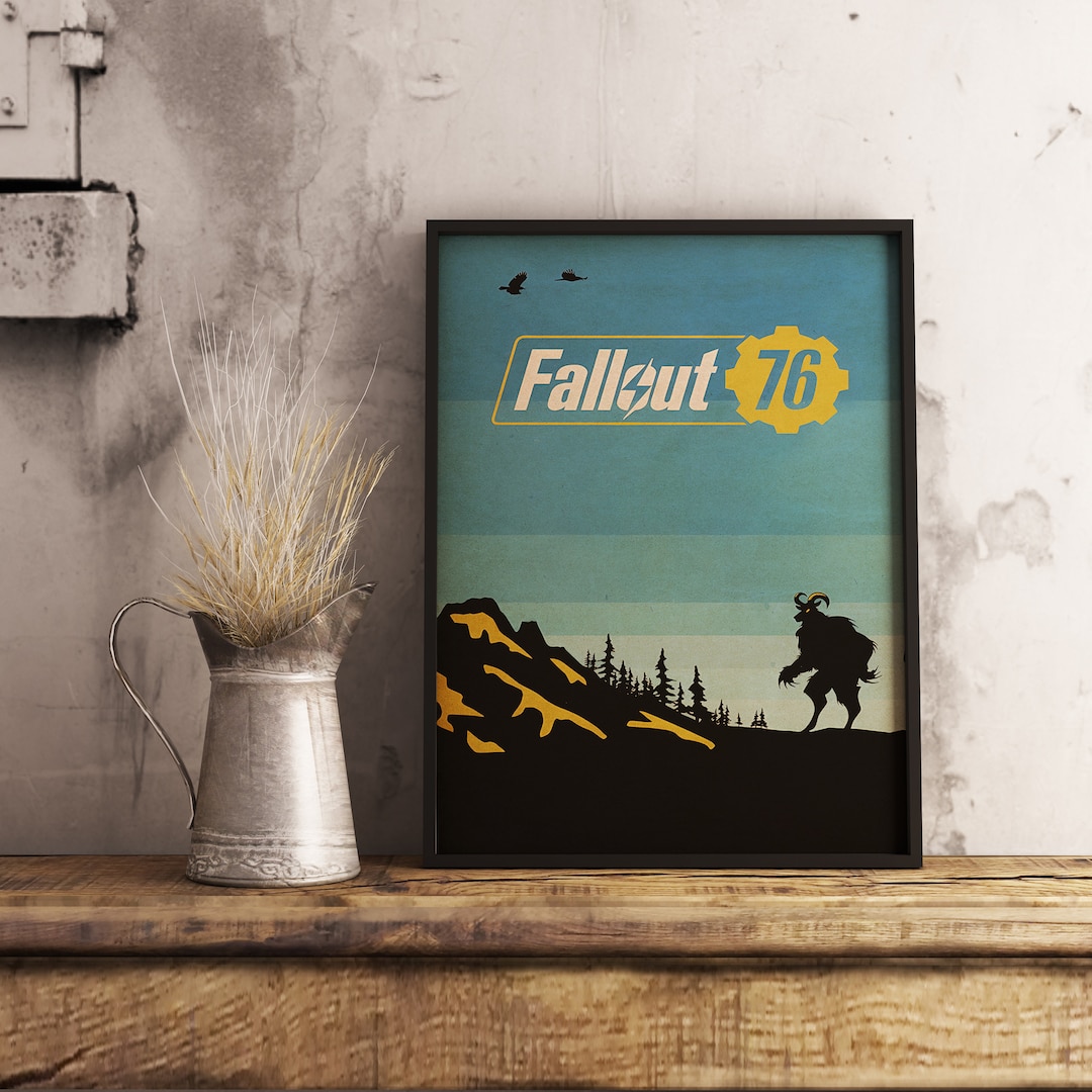 Fallout 76 Poster, Retro Video Game Wall Art, Kraft Paper Print, Post ...