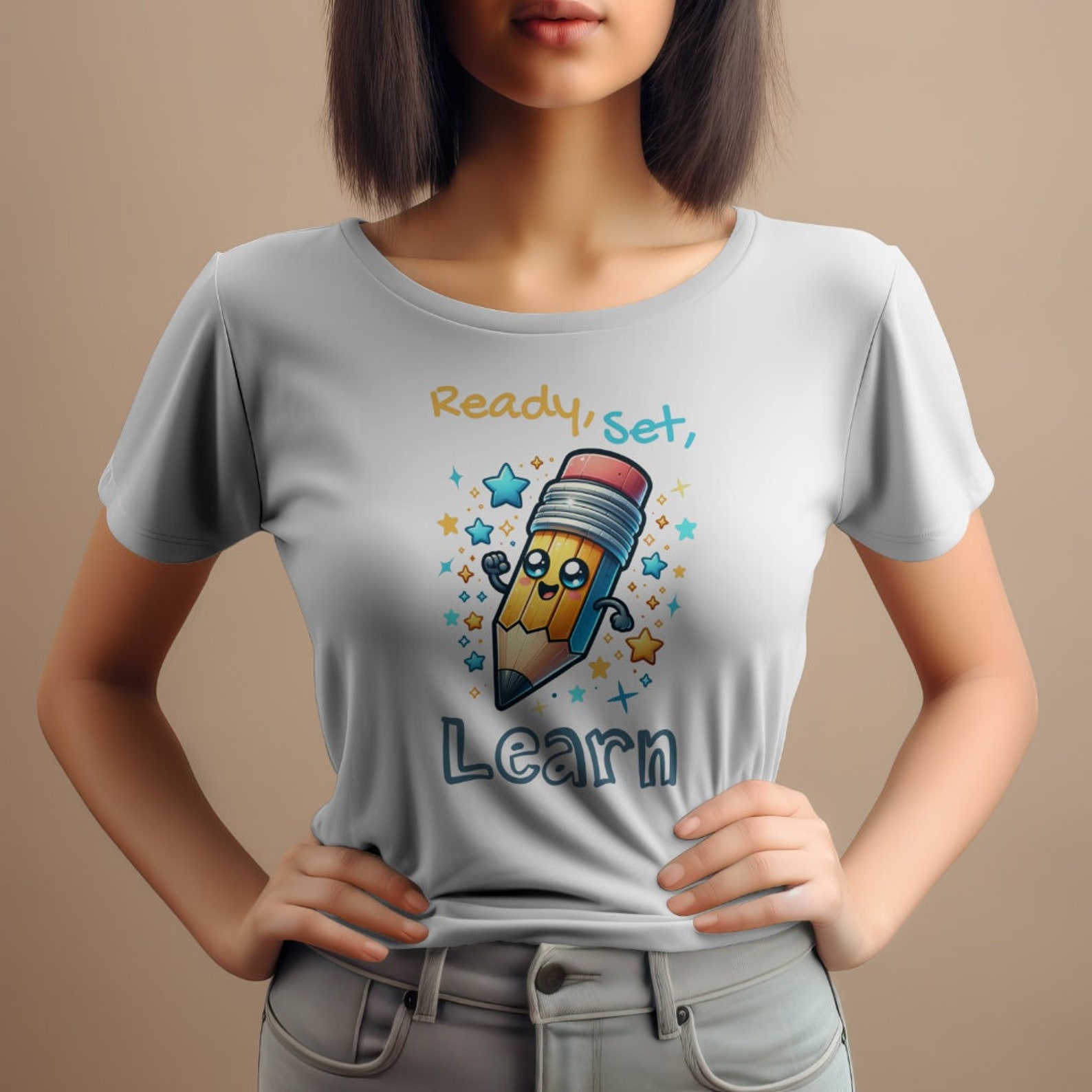 Ready, Set, Learn Shirt Design - Perfect Back to School Tee for Kids ...