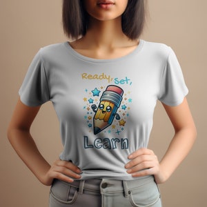 Ready, Set, Learn Shirt Design - Perfect Back to School Tee for Kids ...