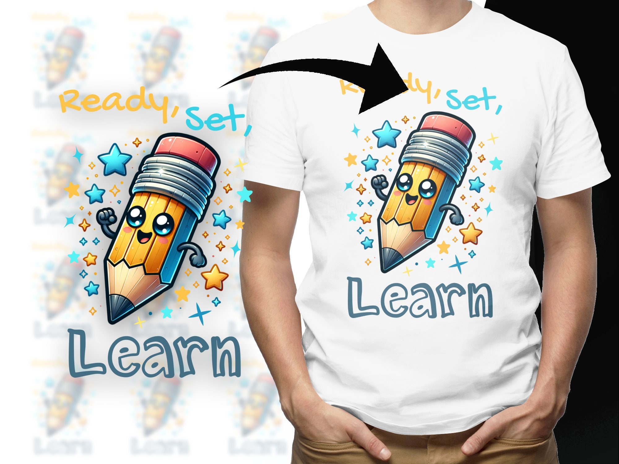 Ready, Set, Learn Shirt Design - Perfect Back to School Tee for Kids ...
