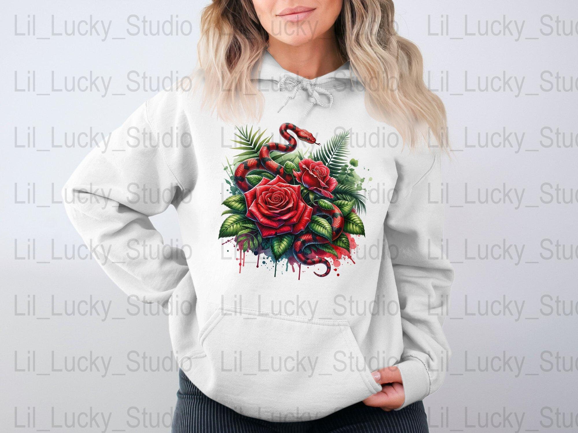 Red Roses and Snake Digital Download, Botanical Illustration Printable ...