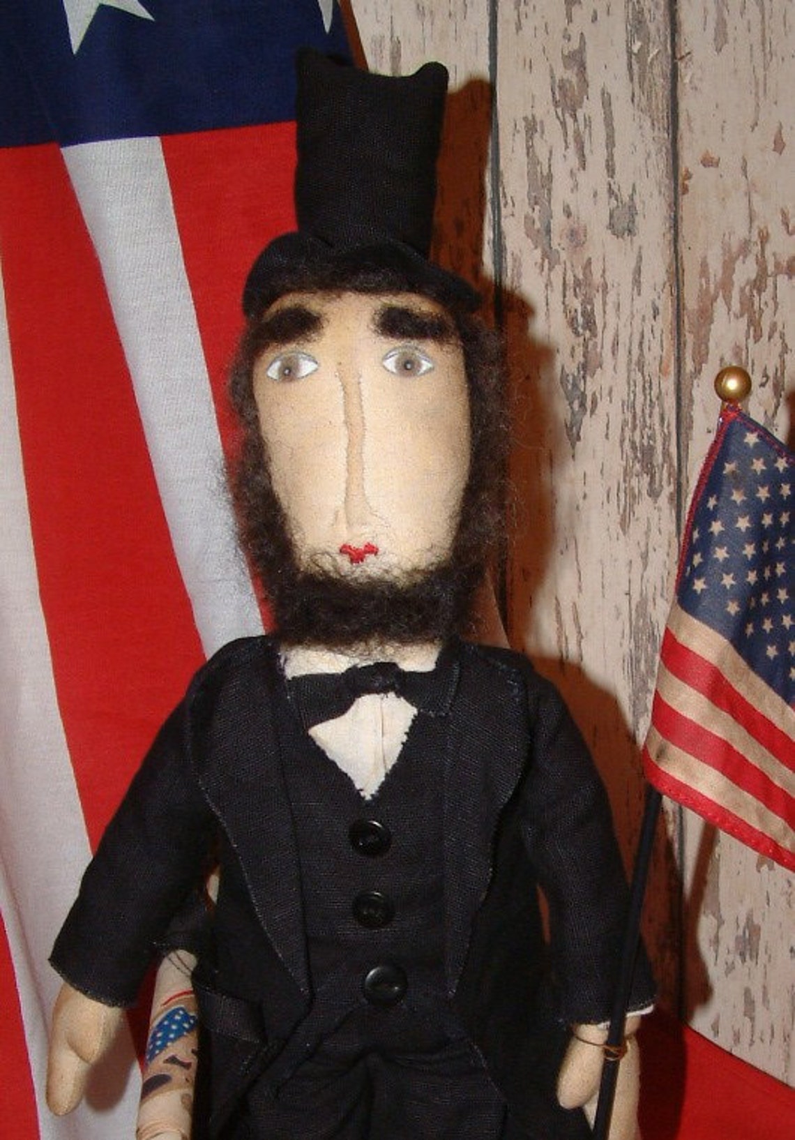 Primitive Americana Abraham Lincoln Doll E Pattern Etsy