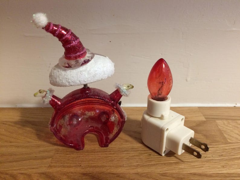 Vintage Bobble Head SANTA CLAUS Night Light 1980 - Etsy