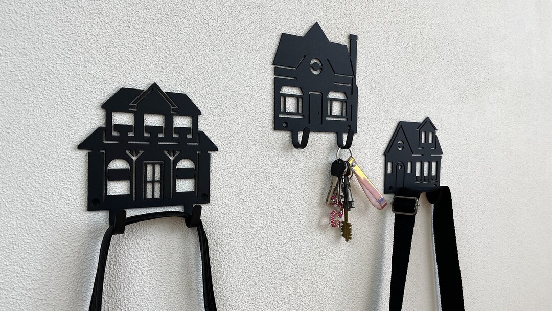 House Shaped Hanger, Metal Coat Hooks, House Shaped Rack, Realtor Gift ...