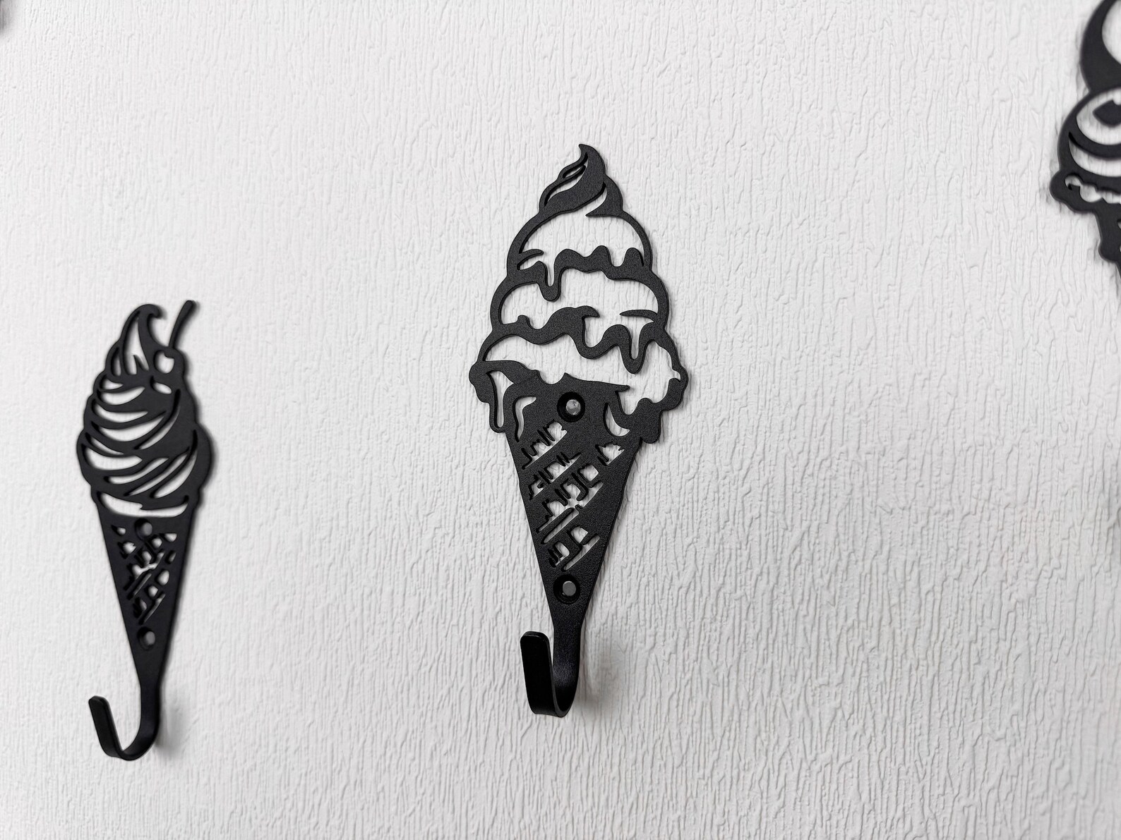 Unique Ice Cream Wall Hook Set, Nursery Decor, Wall Hooks, Ice Cream ...