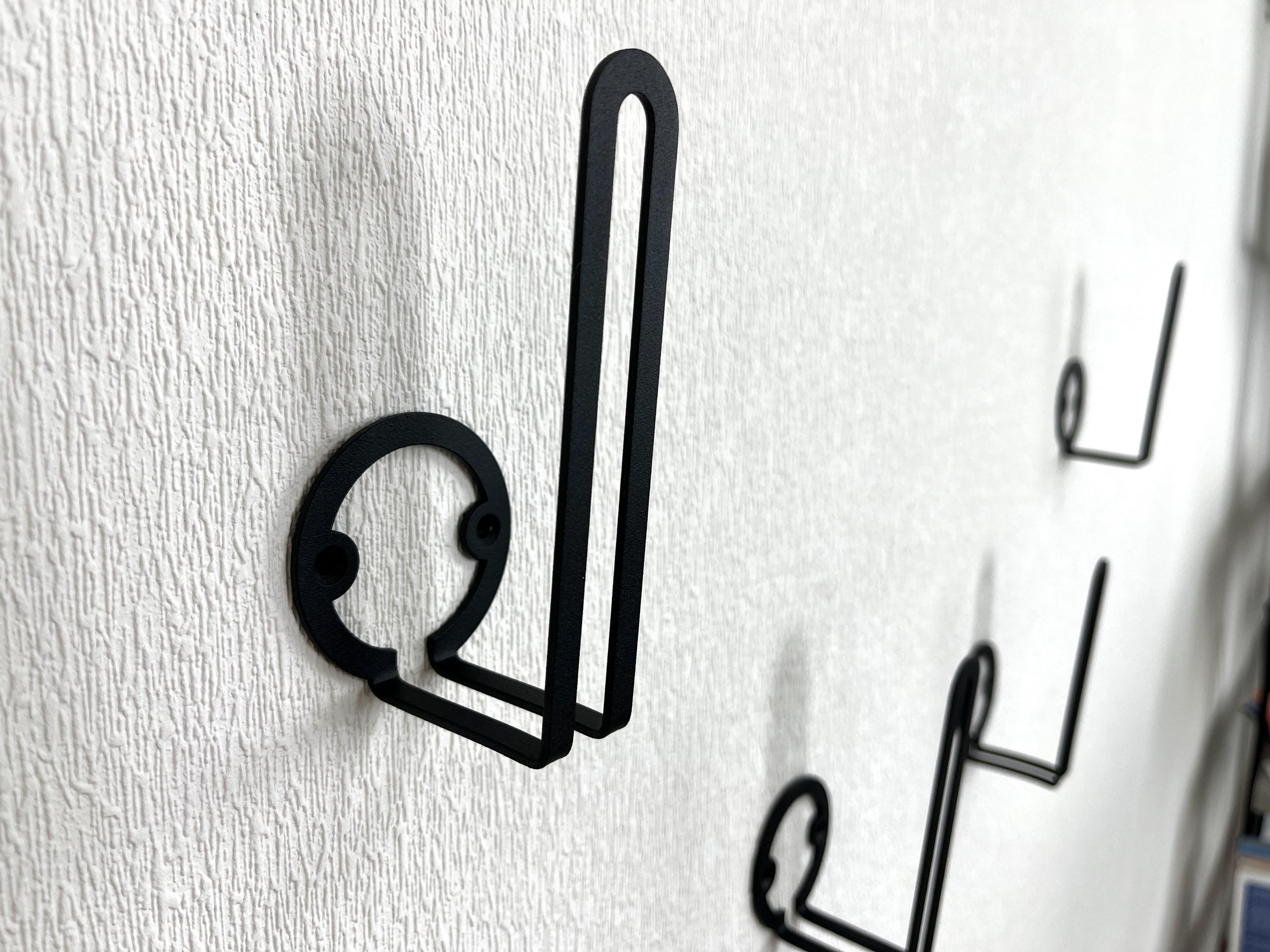 Set of 7 Black Metal Hooks, Hat Hanger, Metal Clothing Rack, Baseball ...