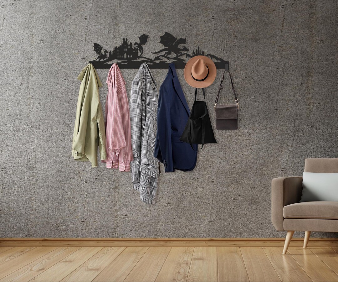 Metal Dragon Coat Hanger, Dragon Wall Rack, Hat Rack, Clothing Rack ...