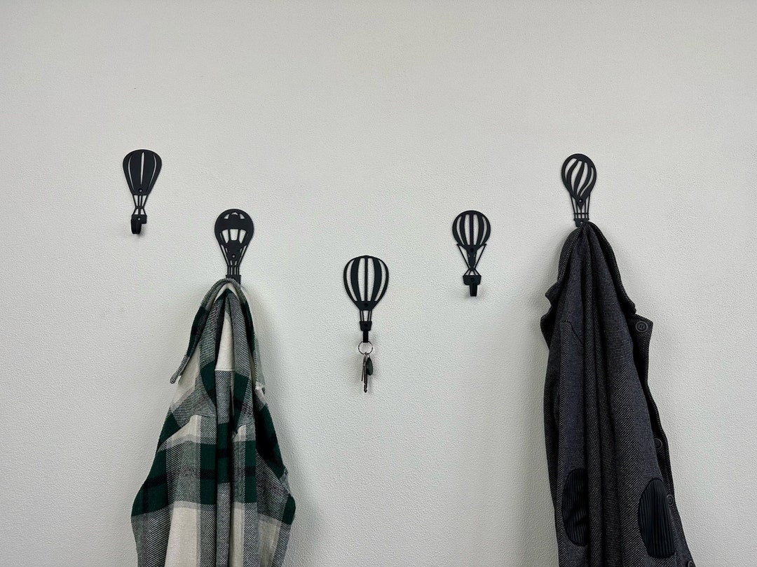 Hot Air Balloon Wall Hooks, Decorative Hooks Set, Unique Clothing Rack ...